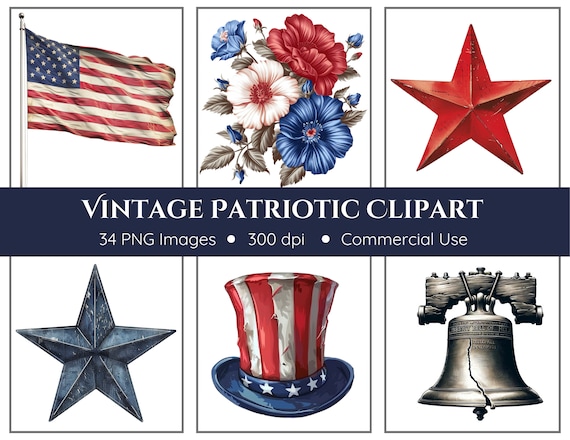 Old Fashioned Patriotic Clip Art Vintage Patriotic Images – Browse