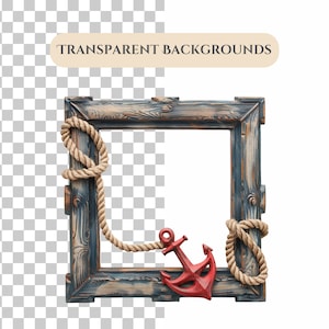 Nautical Frames Clipart | 22 Pngs | Nautical Png | Nautical Clipart ...