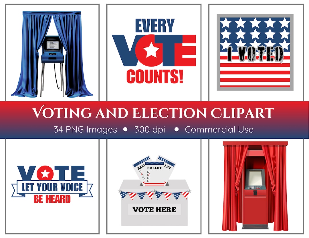 Election Clipart | 34 Pngs | Voting Clipart | Digital Download | Voting ...