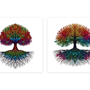 Colorful Tree of Life Clipart | 10 Pngs | Instant Download | Tree and ...