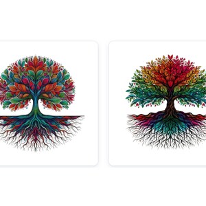 Colorful Tree of Life Clipart | 10 Pngs | Instant Download | Tree and ...