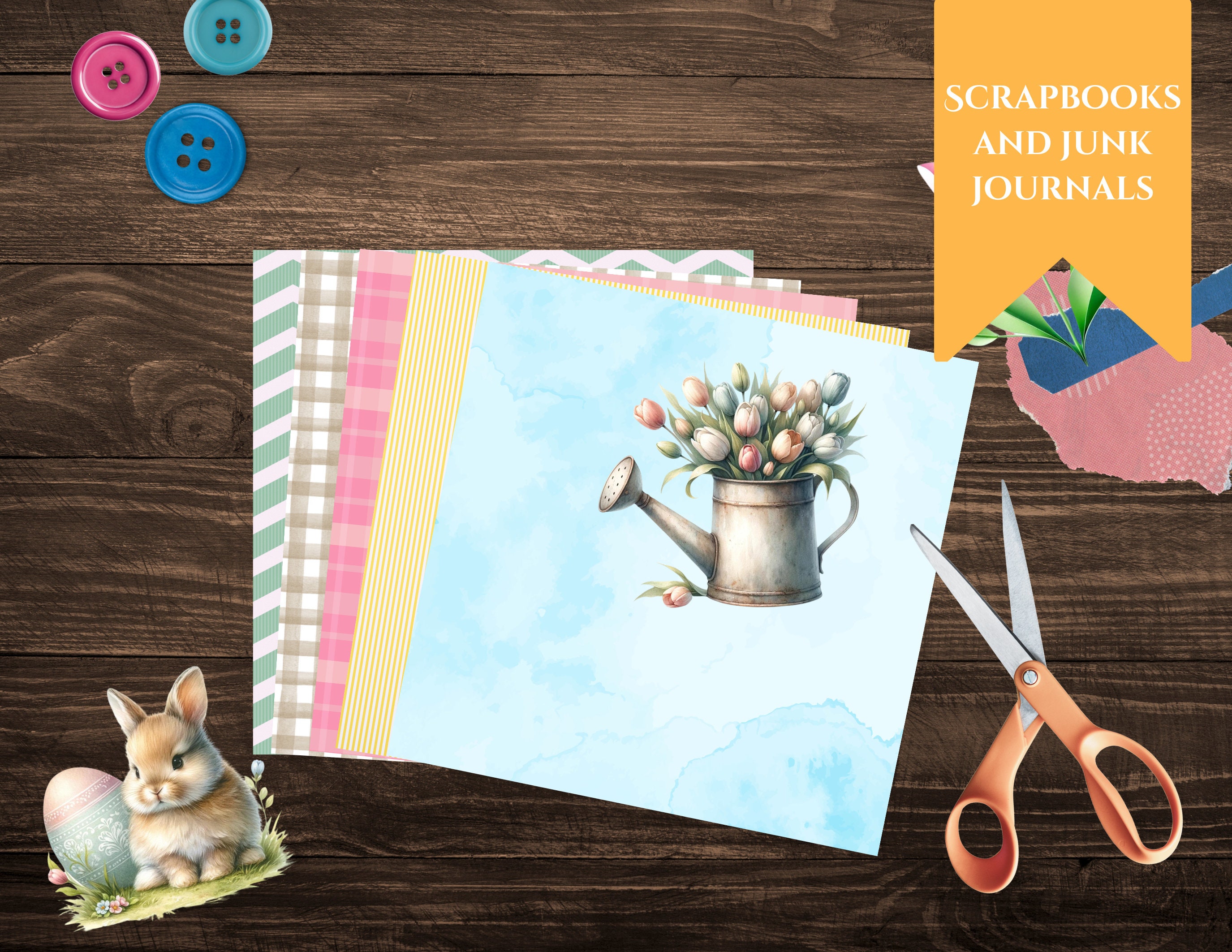 Cottagecore Easter Clipart Pack Transparent Background Watercolor ...