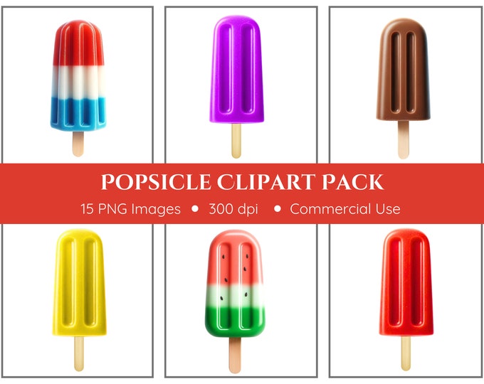 Popsicles Clipart - Digital Clip Art - Popsicle - Personal and ...
