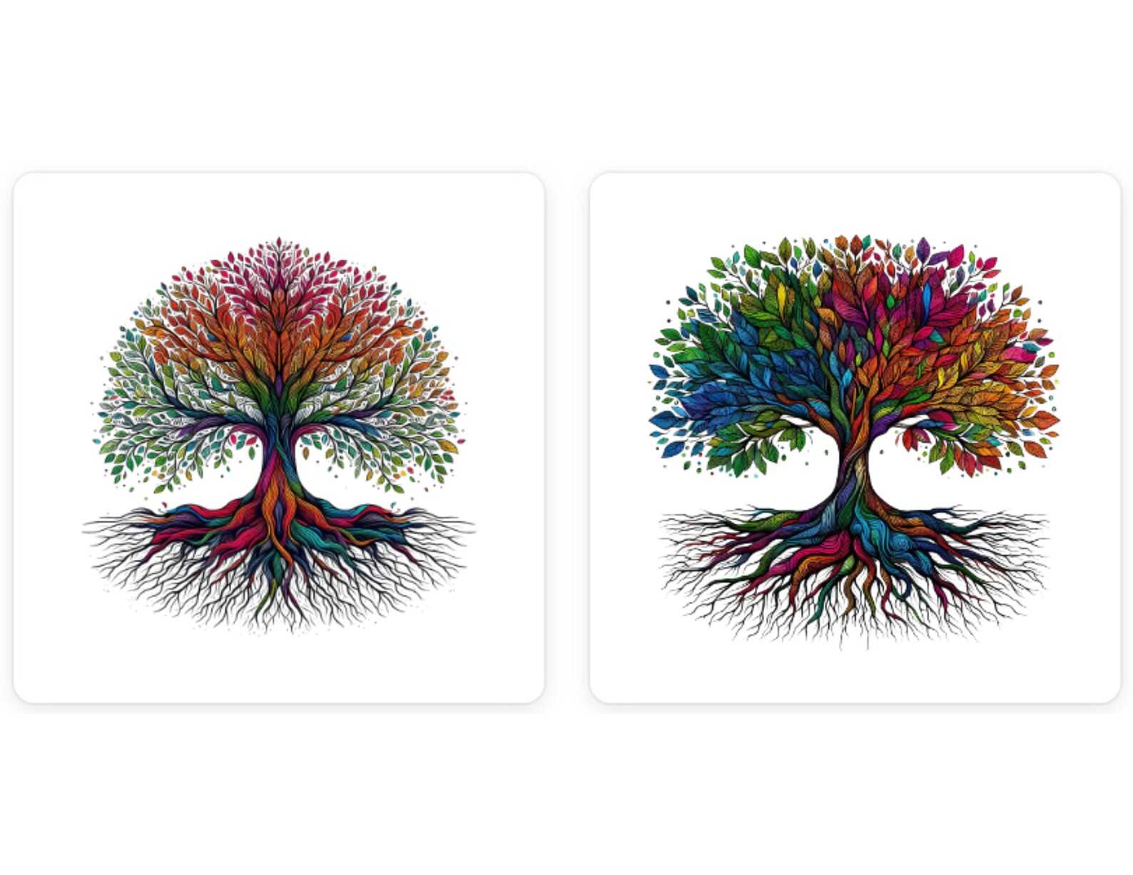 Colorful Tree of Life Clipart | 10 Pngs | Instant Download | Tree and ...