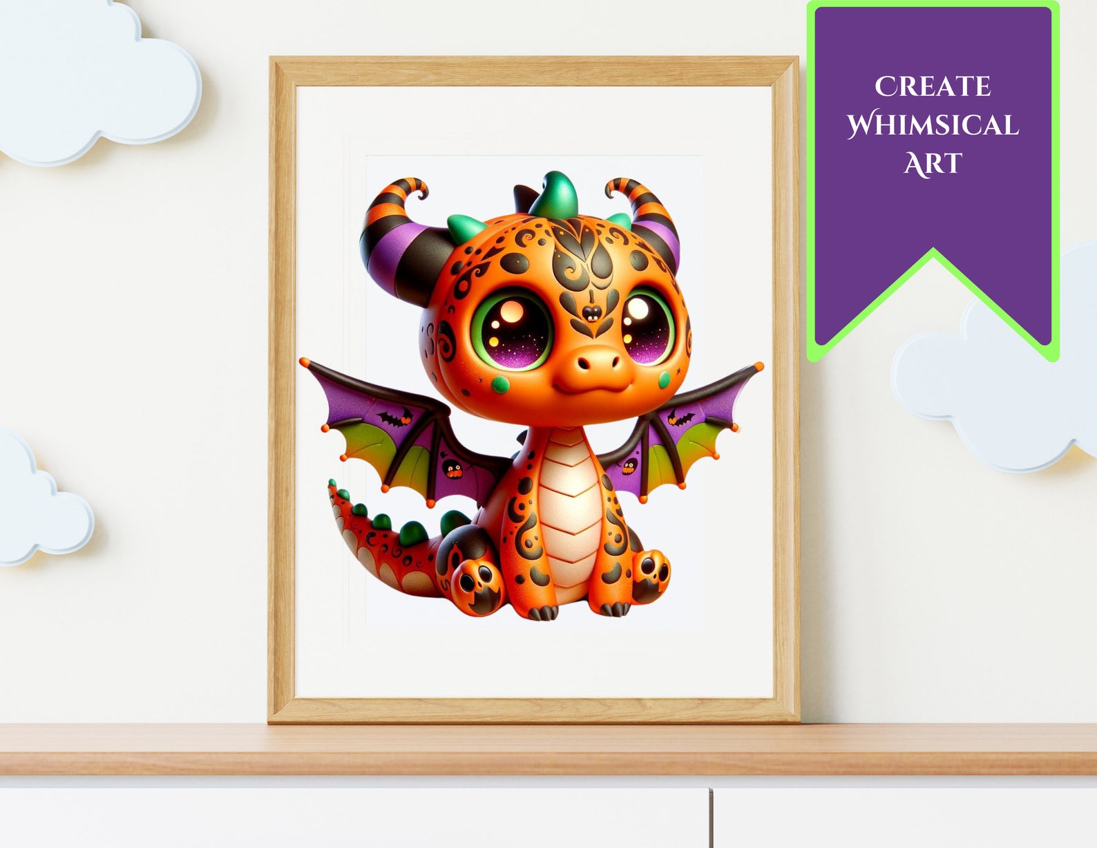 Halloween Dragons Clipart Pack - Transparent Background - Baby Dragons ...