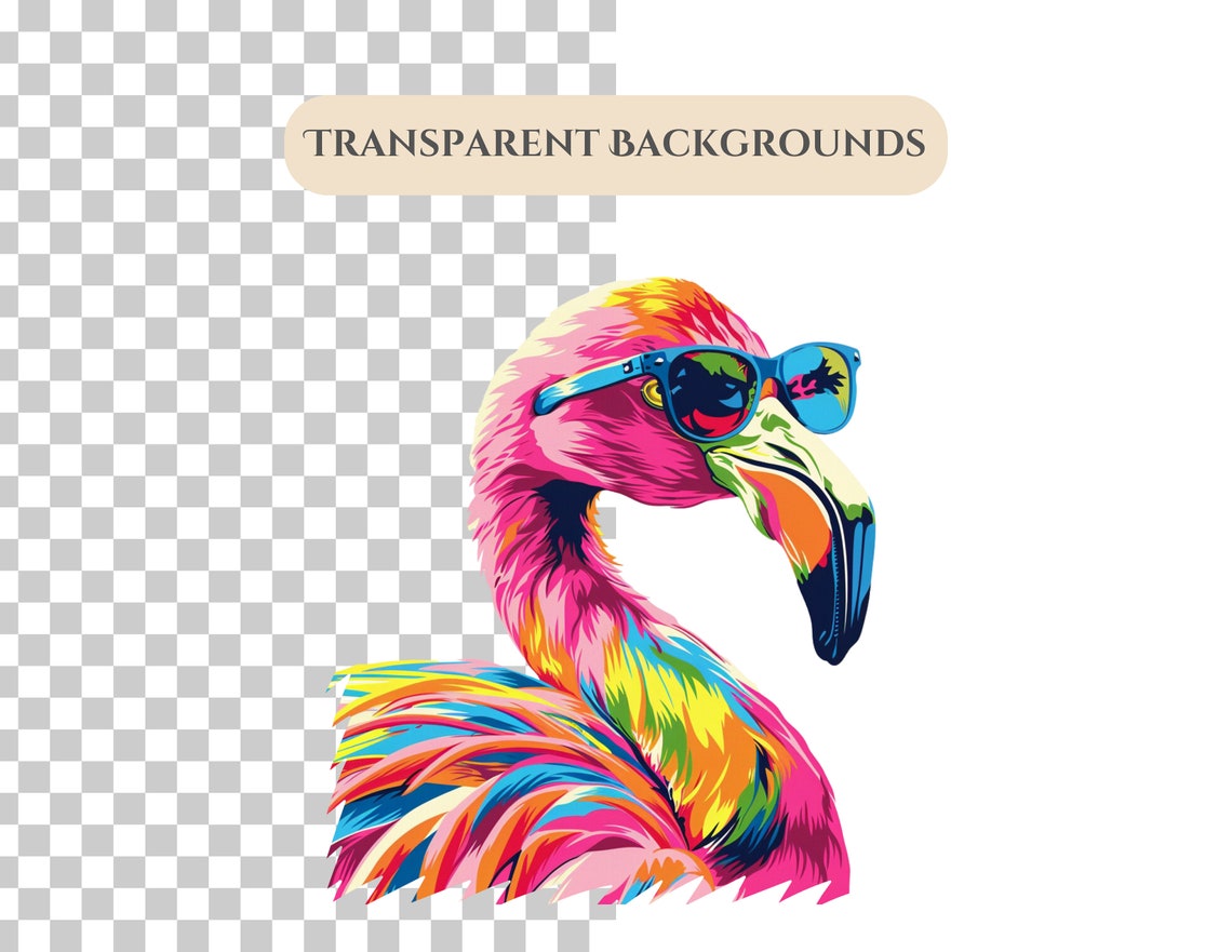 Pop Art Animals in Sunglasses Clipart | 25 Pngs | Colorful Animals ...