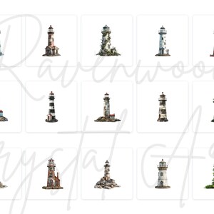 Lighthouse Clipart | 15 Pngs | Vintage Lighthouse Clipart | Vintage ...