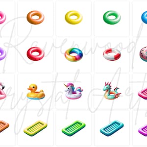 Pool Party Clipart | 65 Pngs | Pool Floats | Flip Flops | Digital ...