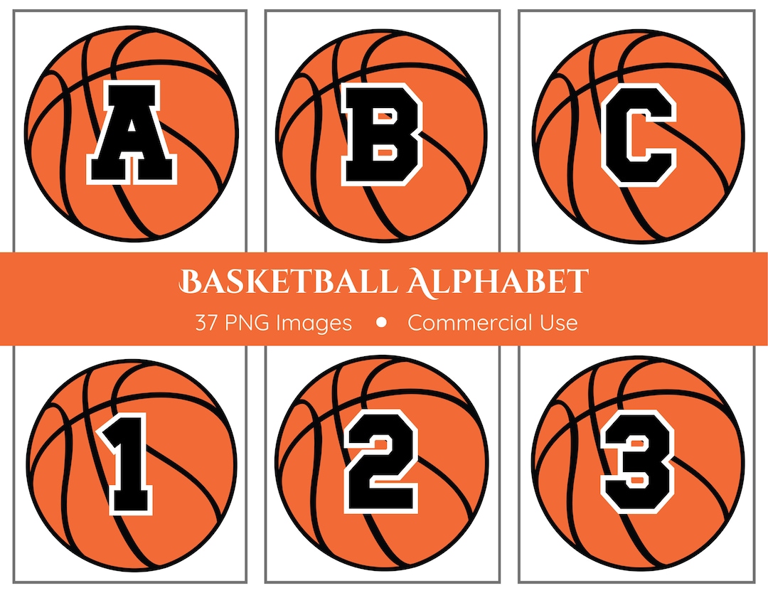 Basketball Alphabet | Alphabet PNG | Sport Font | Sports Clipart ...