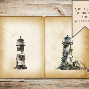 Lighthouse Clipart | 15 Pngs | Vintage Lighthouse Clipart | Vintage ...