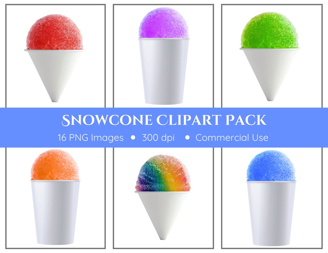 Snow Cone Clipart | 16 Pngs | Snoball Clipart | Shaved Ice Clipart ...