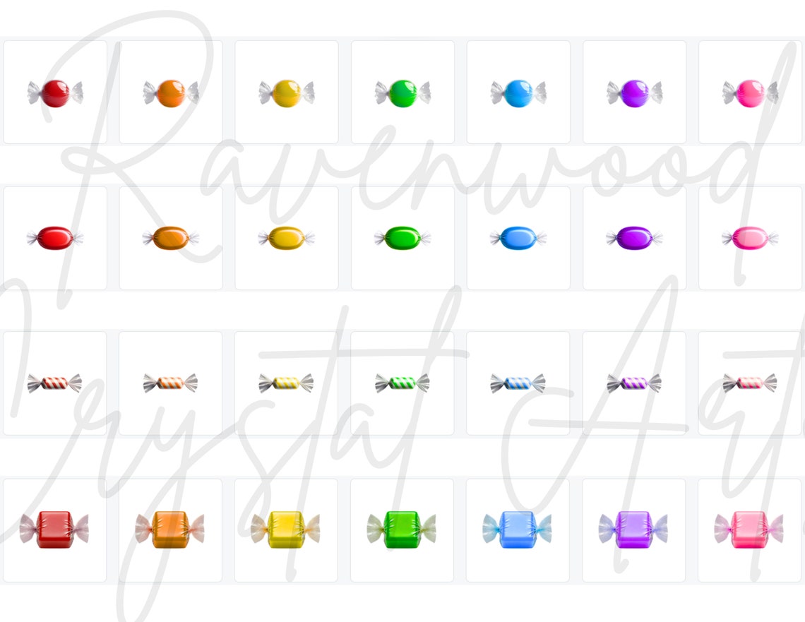 Candy Clipart Bundle 116 Pngs Gummy Bear Clipart Lollipop Clipart ...