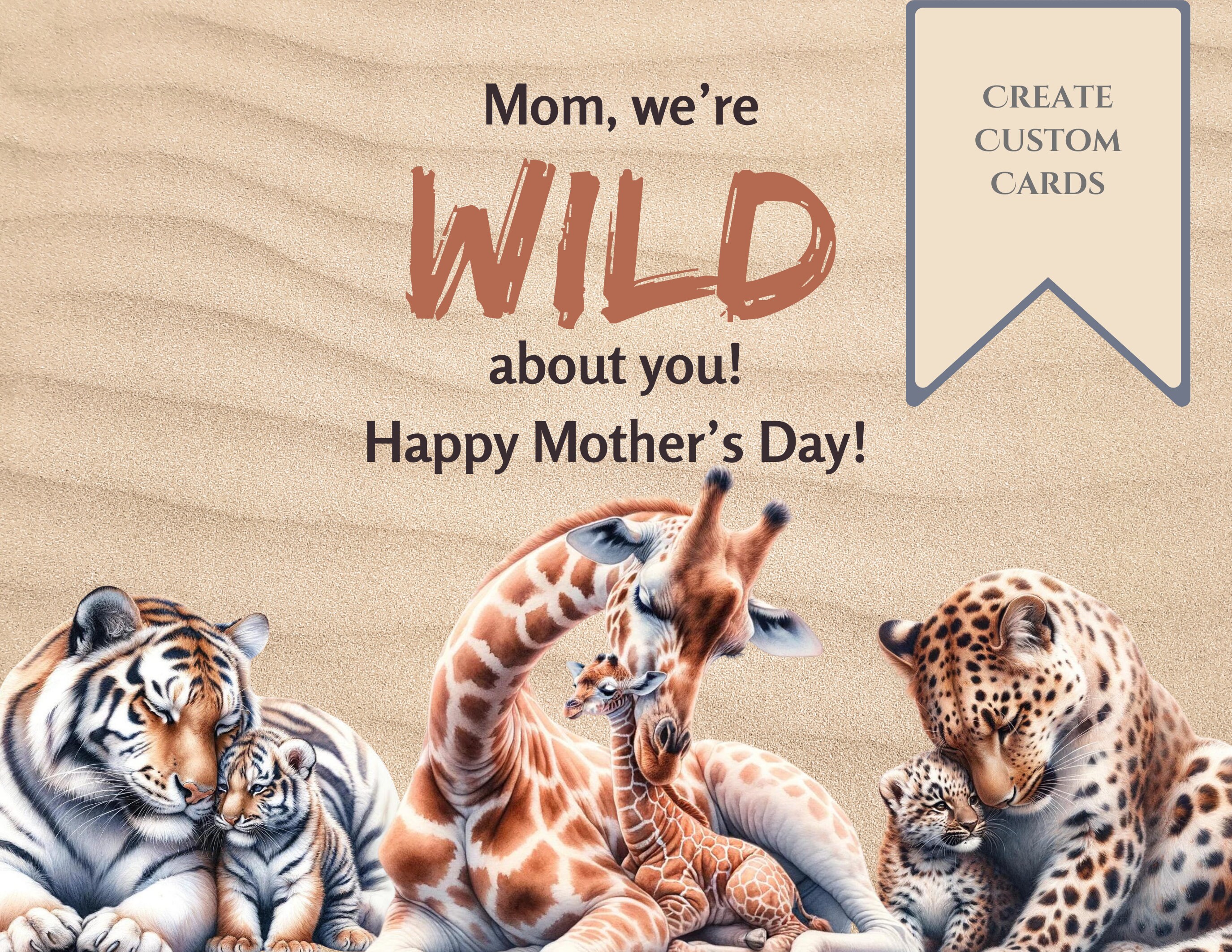Mother and Baby Safari Animals Clipart Safari Clipart Transparent ...