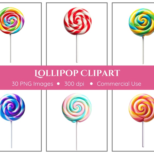 Lollipop Clip Art - Etsy