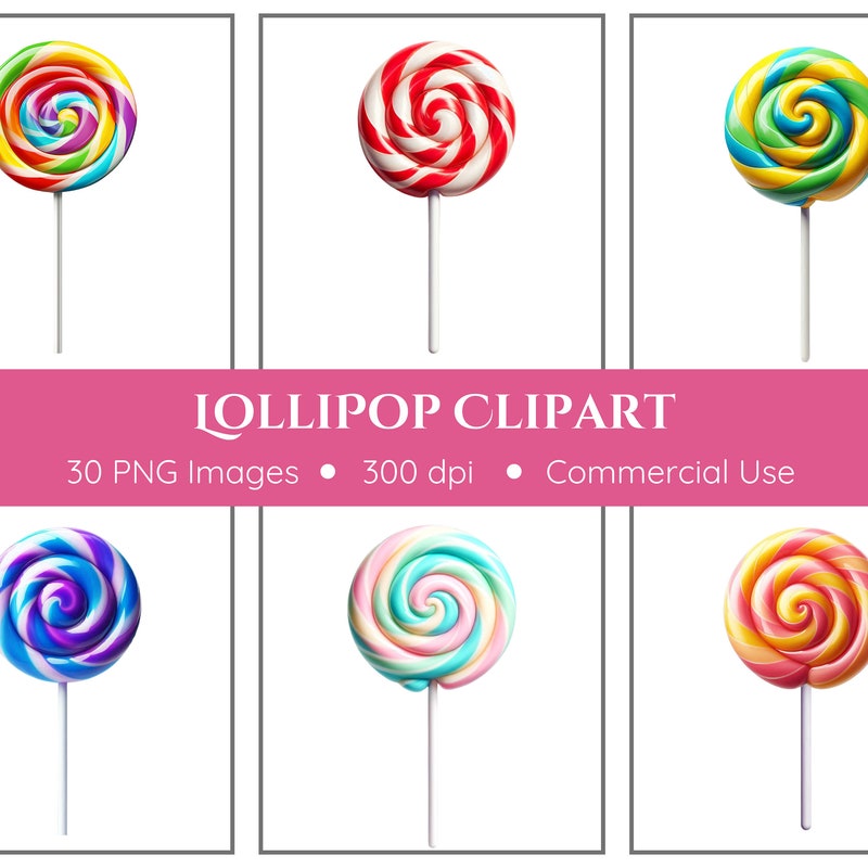 Lollipop Clip Art - Etsy