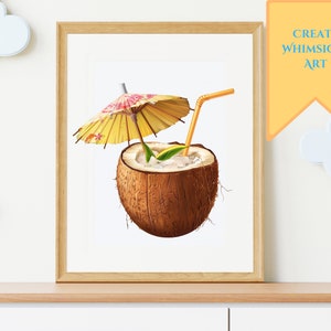 Tropical Drink Clipart | 32 Pngs | Coconut Cocktail | Instant Download ...