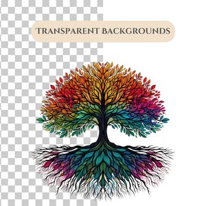 Colorful Tree of Life Clipart | 10 Pngs | Instant Download | Tree and ...