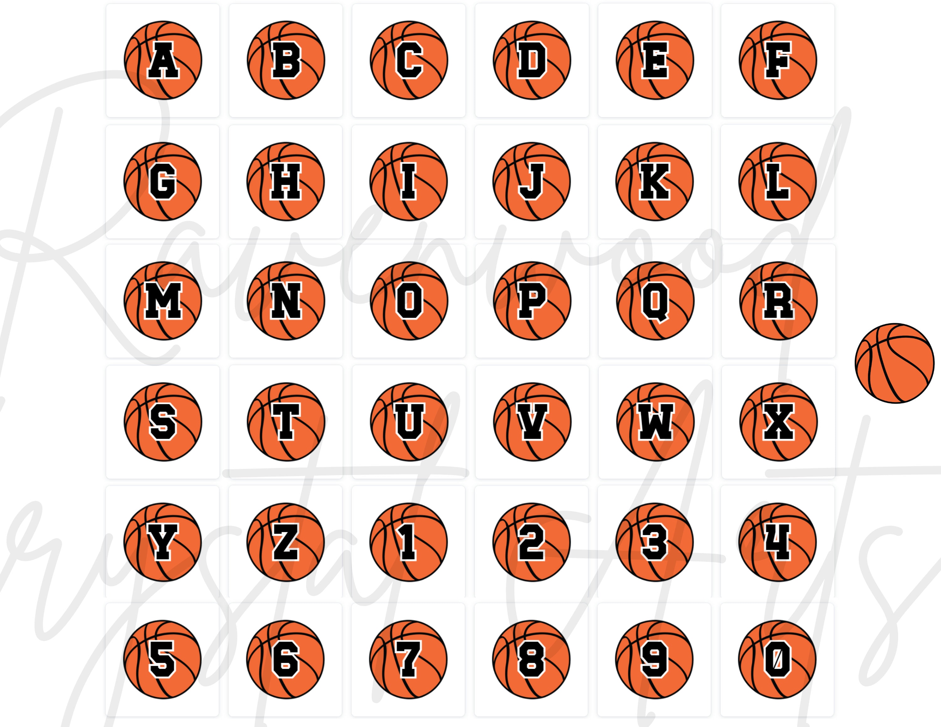 Basketball Alphabet | Alphabet PNG | Sport Font | Sports Clipart ...