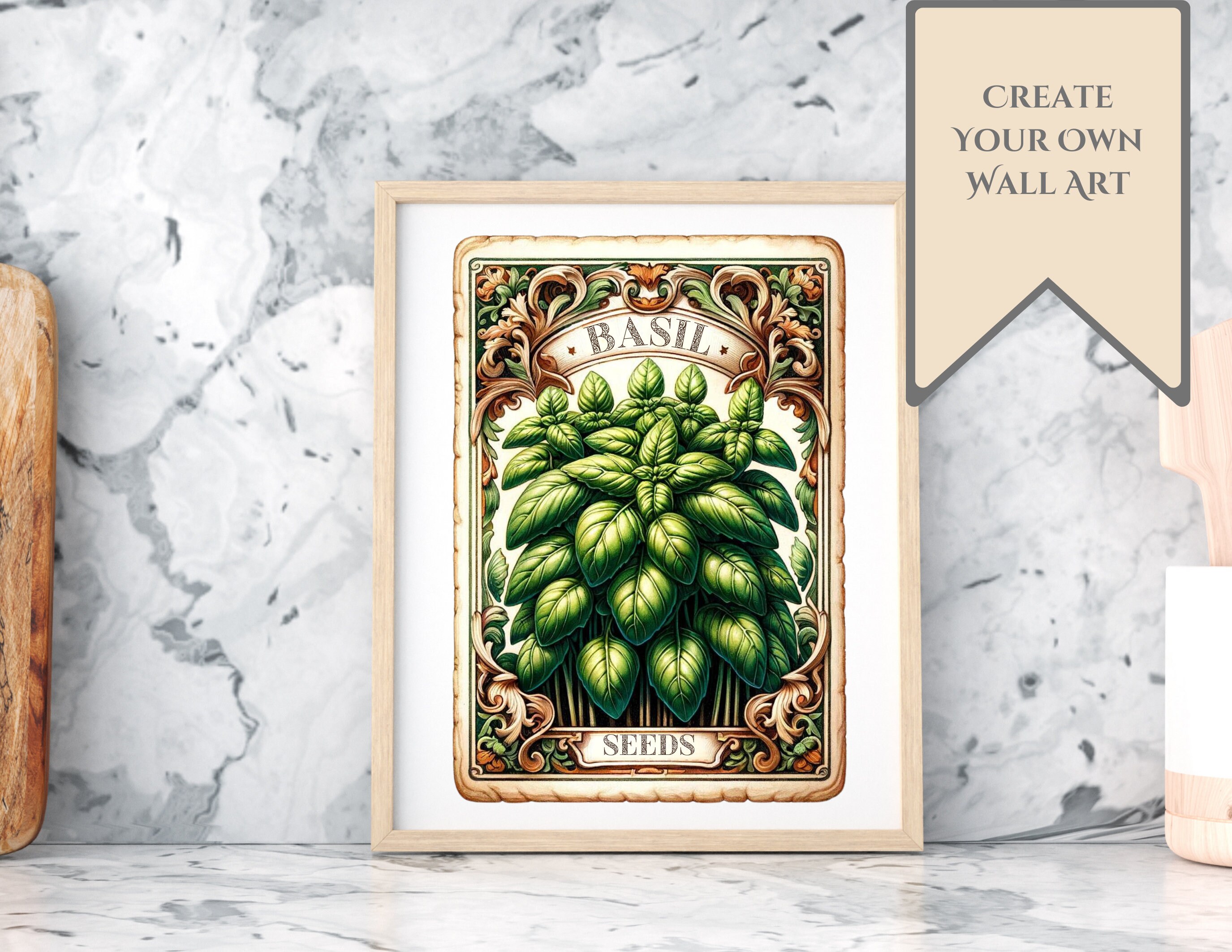 Vintage Herb Seed Packet Clipart Pack - 15 Pngs - Transparent ...