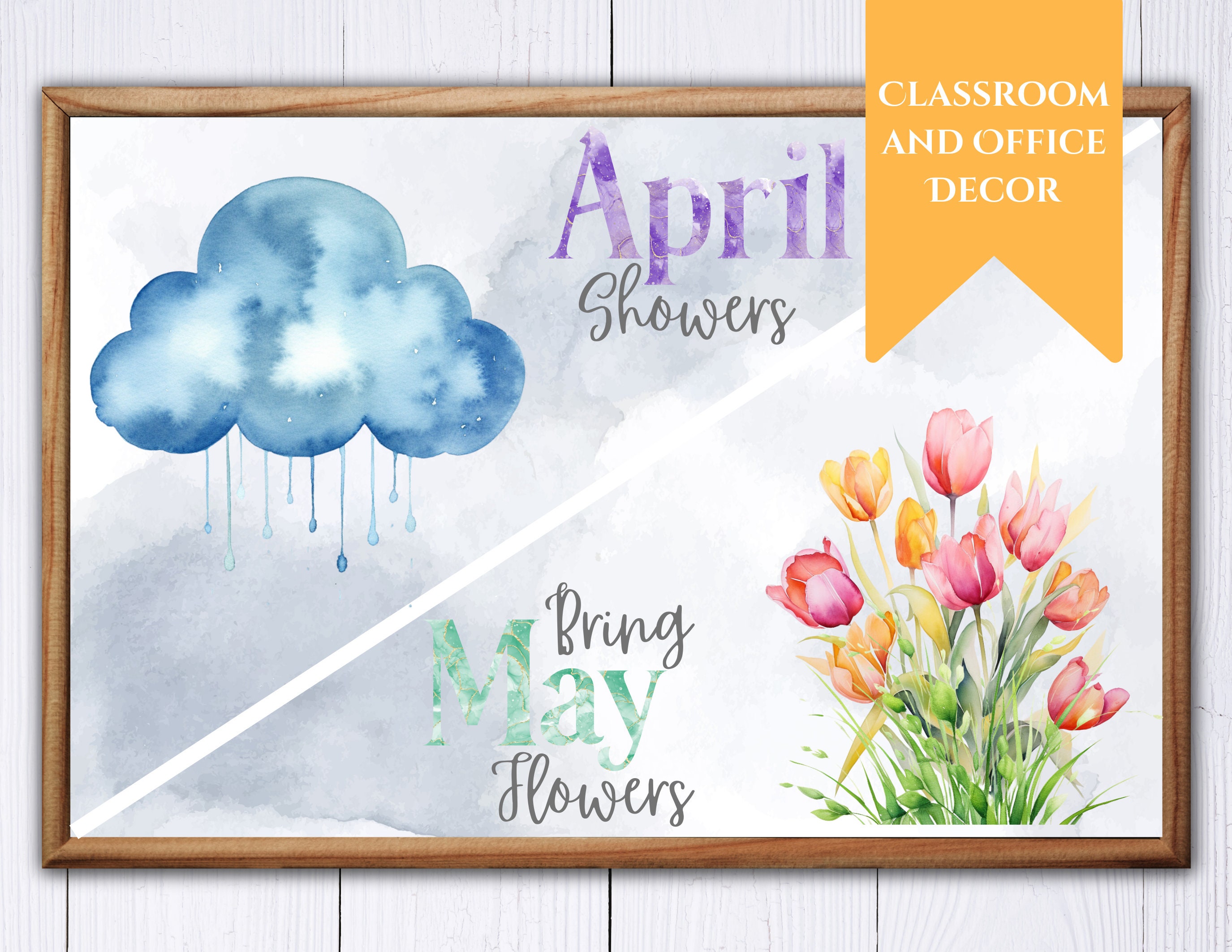 April Showers Bring May Flowers Clipart Pack Transparent Background ...