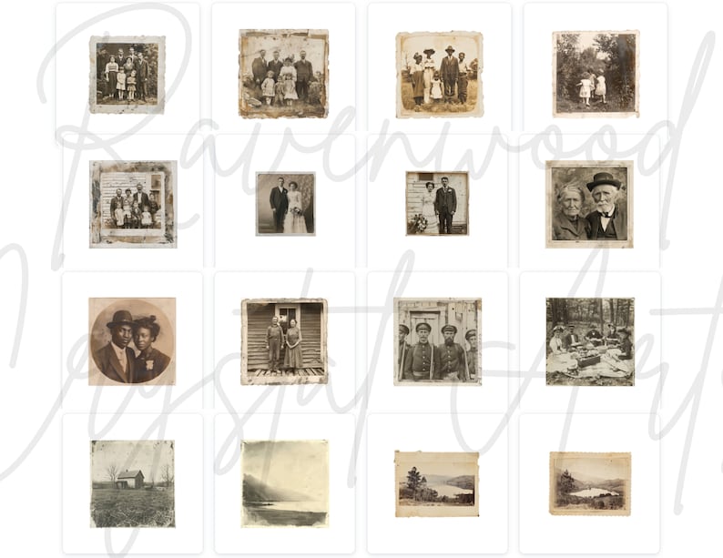 Vintage Photo Clipart 40 Pngs Instant Download Old Photos Png Vintage ...