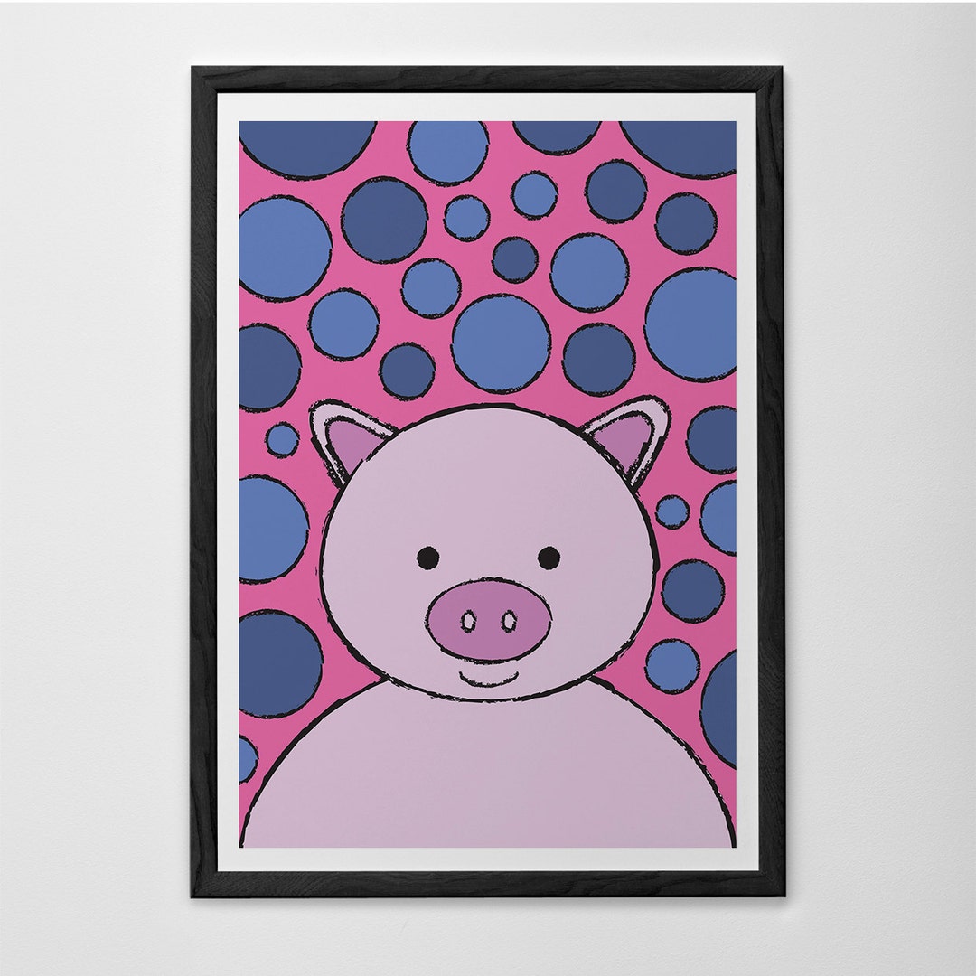 KIDS ROOM POSTER - "piggy Wiggly" Nursery Room Art Print, Kids Room Art ...