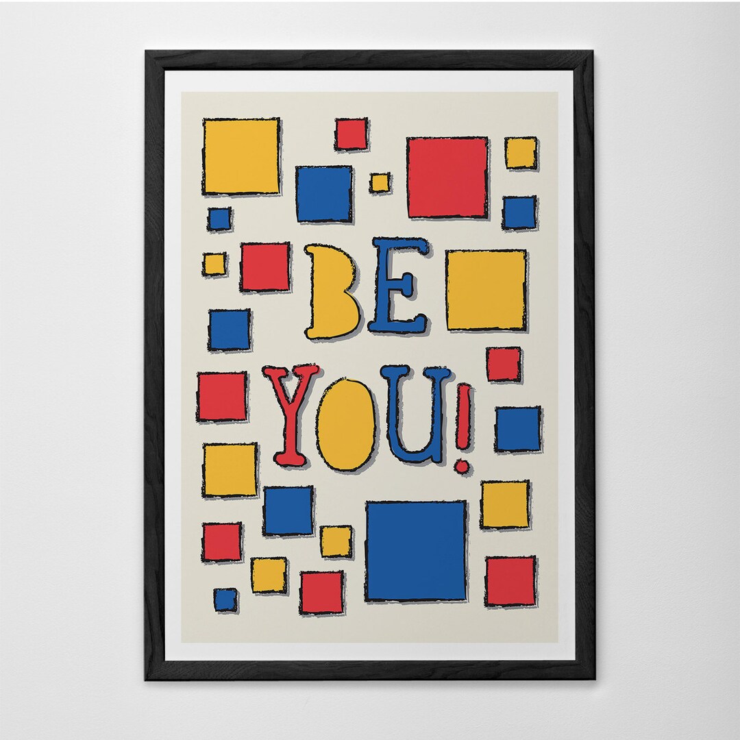 KIDS ROOM POSTER - "be You" Nursery Room Art Print, Kids Room Art, Kids ...