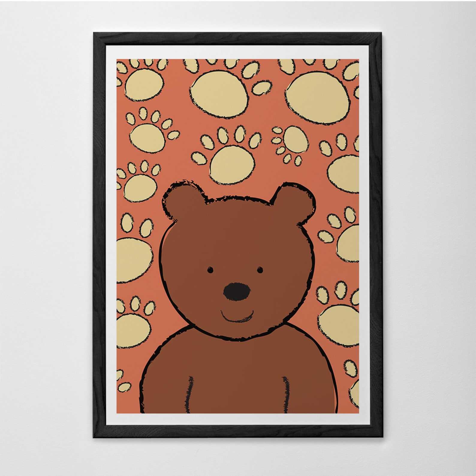 KIDS ROOM POSTER - "cute Bear" Nursery Room Art Print, Kids Room Art ...