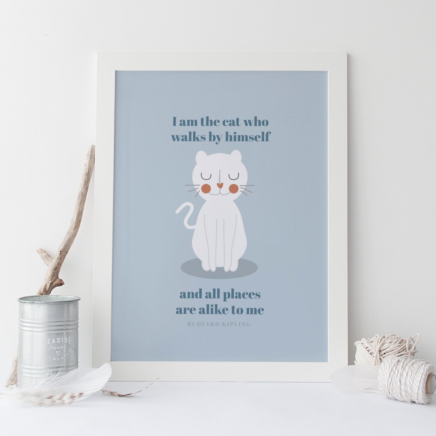 CAT POSTER! Secret Cat Art Cat Quote Cute Cat Print High-quality Giclee ...