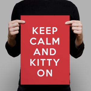 KEEP CALM - CAT Poster Cat Print Cat Quote Doctor Who Britsih Kitty Art High-quality Giclee ...