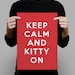 KEEP CALM - CAT Poster Cat Print Cat Quote Doctor Who Britsih Kitty Art ...