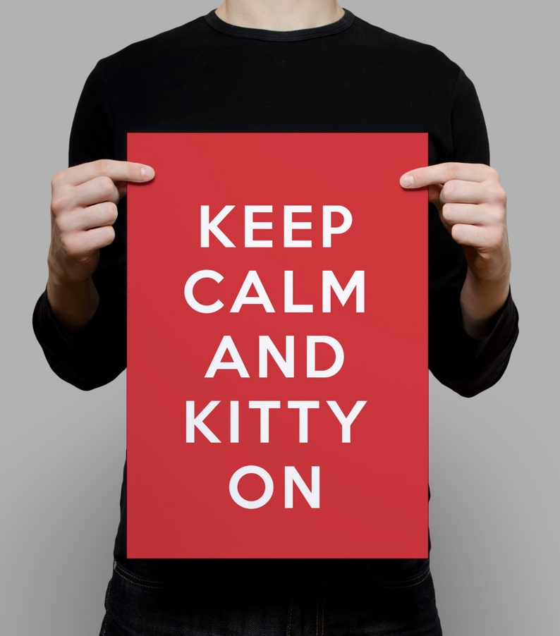 KEEP CALM - CAT Poster Cat Print Cat Quote Doctor Who Britsih Kitty Art ...
