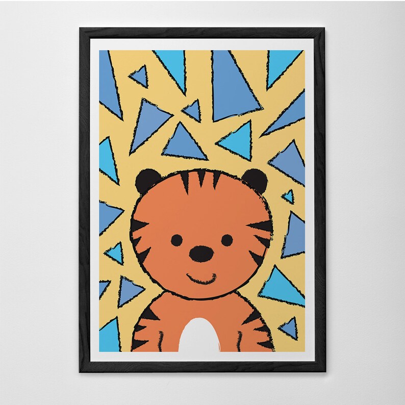 KIDS ROOM POSTER - "tiger" Nursery Room Art Print, Kids Room Art ...