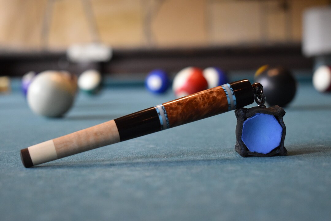 Little Cue Pocket Chalker- Thuya Burl, Mother of Pearl and Turquoise ...