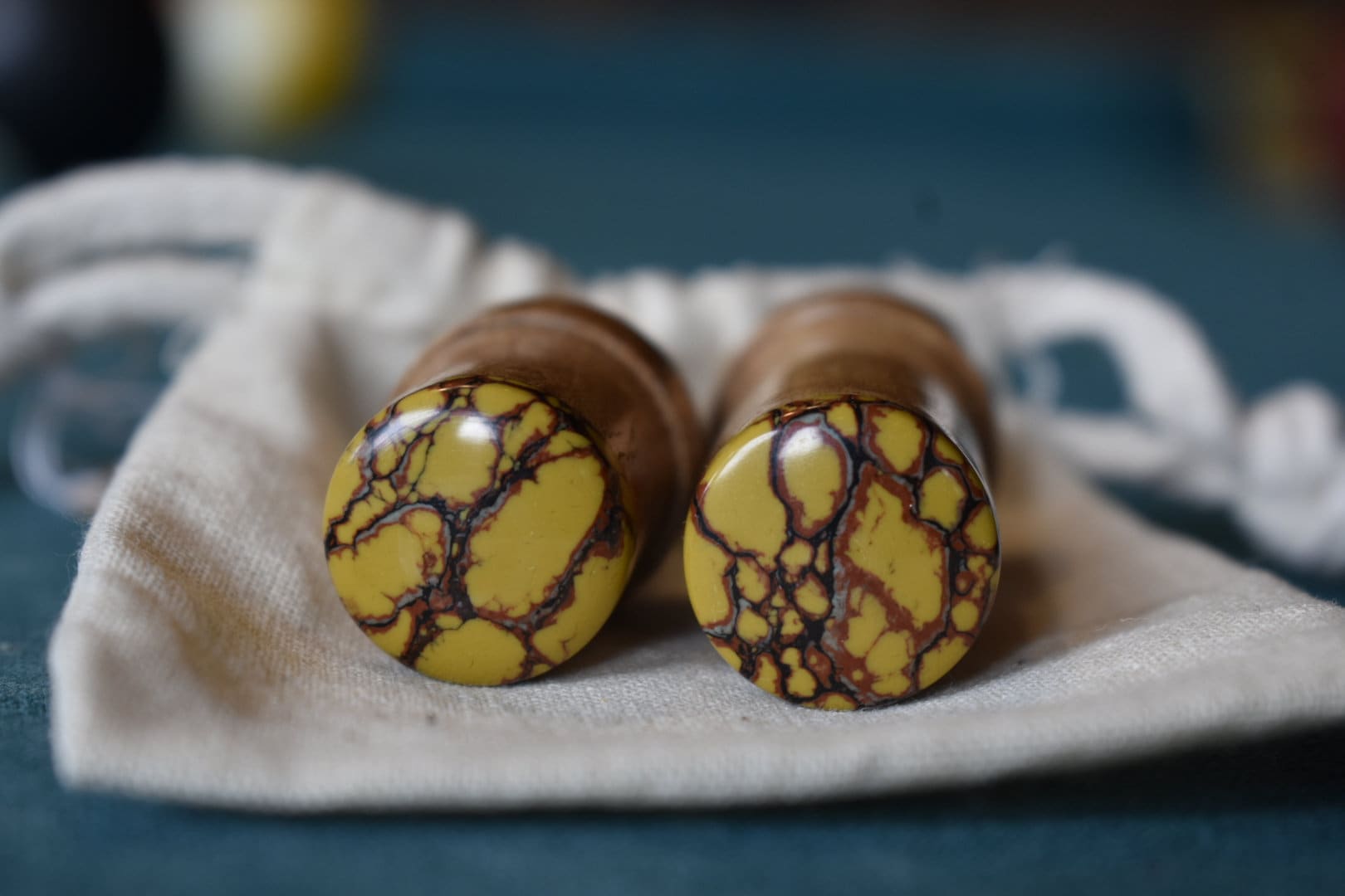 Joint Protector for Pool Cue- Dino Bone and Birdseye Maple 3/8-10 - Etsy