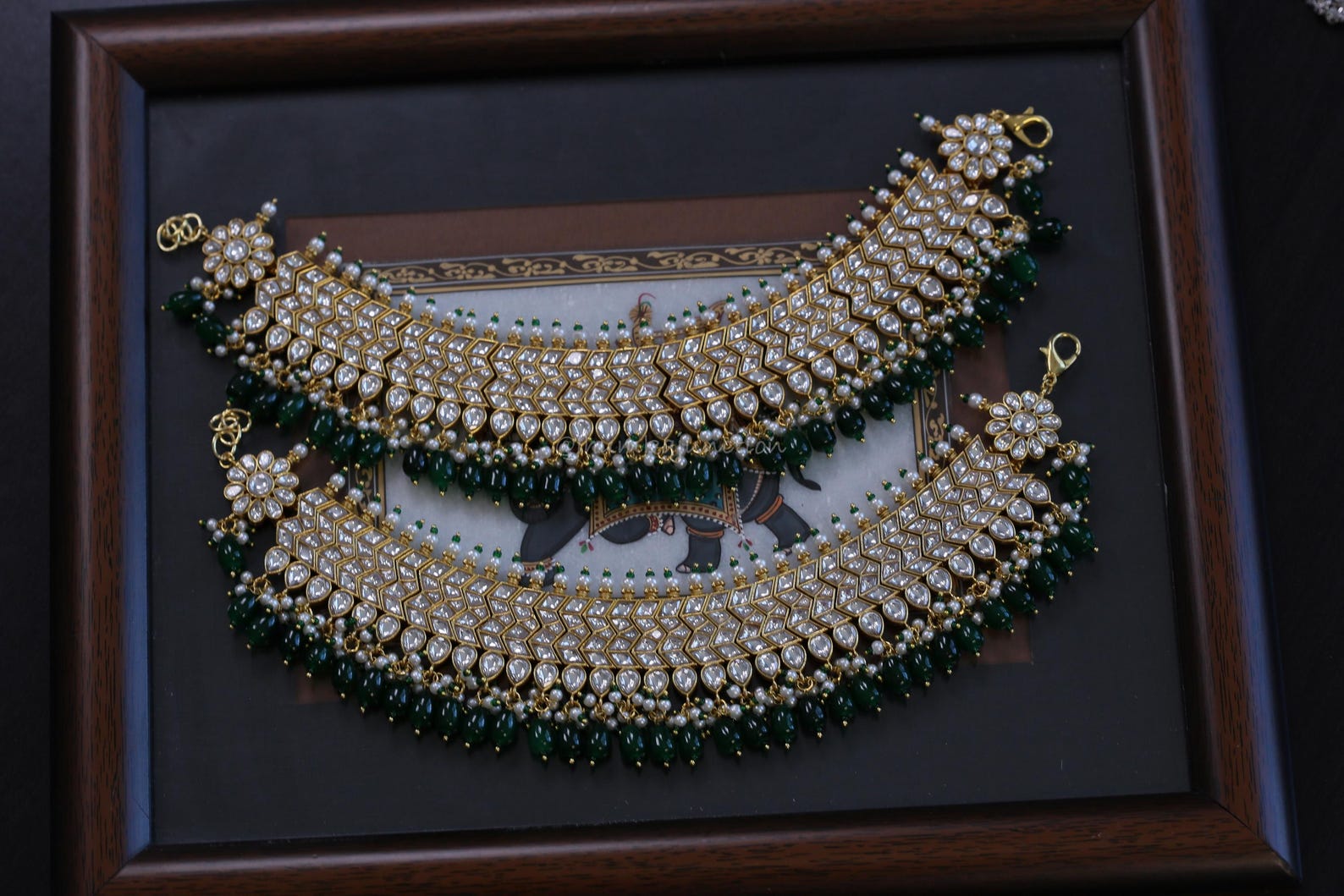 Kundan Payal Anklet, Jadau Ethnic Jewelry, Punjabi Wedding (1 Pair) - Etsy