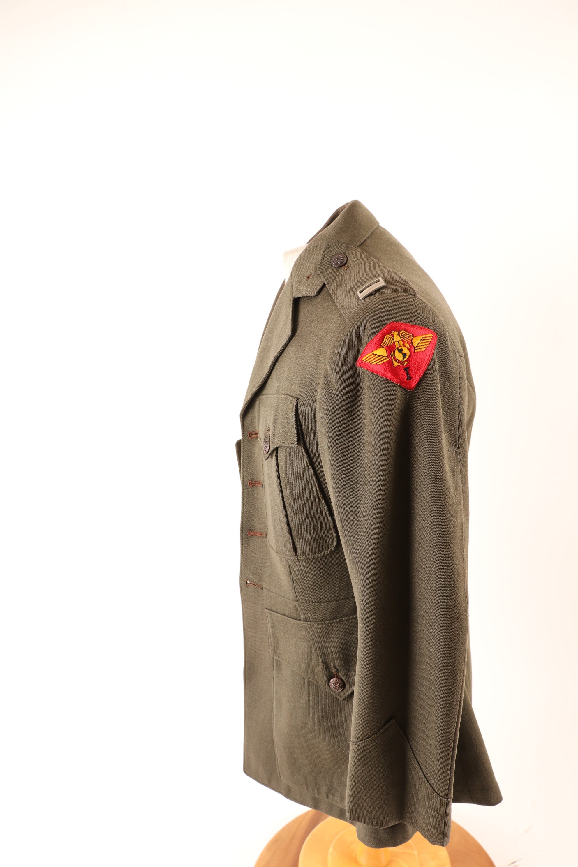 USMC Unattributed WWII Captain's Alpha Jacket With Frogskin Camp ...