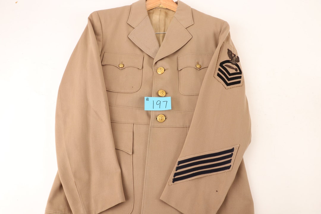 WWII Era Chief Torpedo Man’s Jacket Tan With Bullion Rate - Etsy