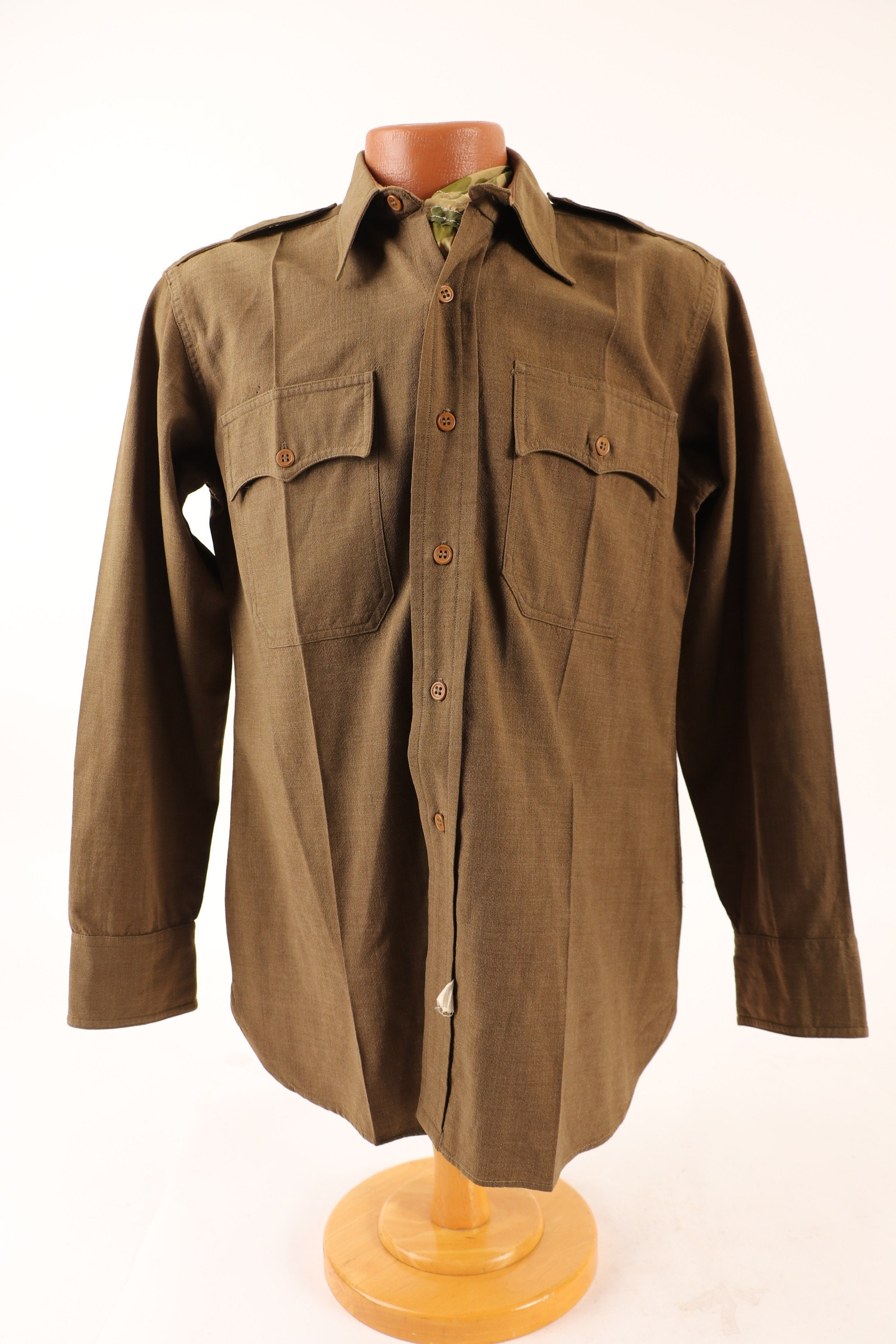WWII ERA Army Officers Khaki Shirt Unnamed Unpatched R2ET007 - Etsy