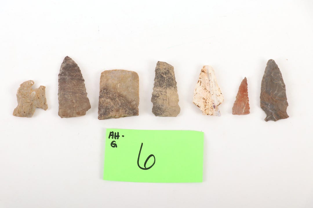 Lot of 7 Authentic Arrowheads- Found in Limestone County Alabama - Etsy