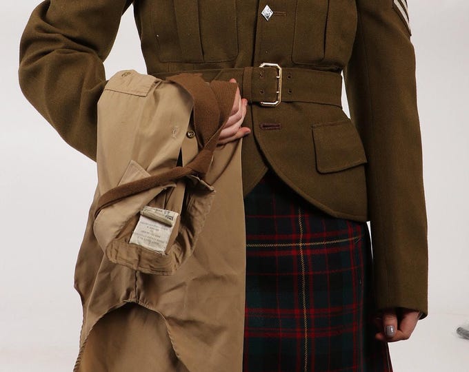 1980's King's Own Scottish Borders Sergeants Walking Out Uniform With ...