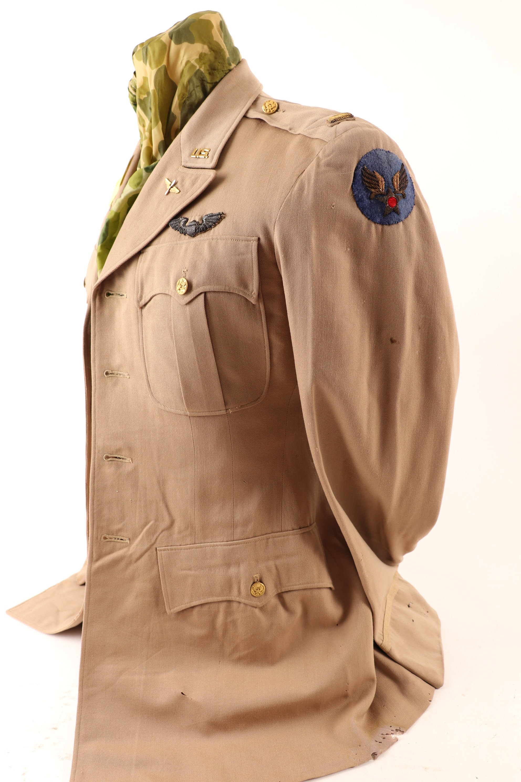 WWII ERA Army Aircorps Officers Jacket With Theater Made Bullion ...