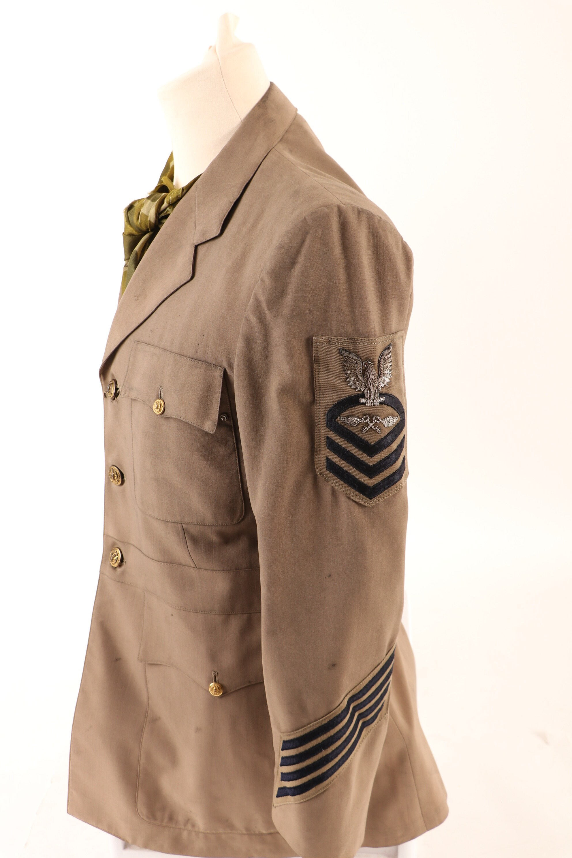 ETR2026 WWII US Navy Long Tenured Chiefs Jacket With Bullion Patch - Etsy