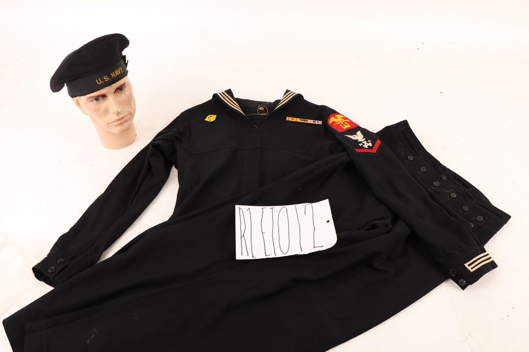 Rare WWII Era USN 2nd Engineer Special Battalion Full Blue Uniform With ...