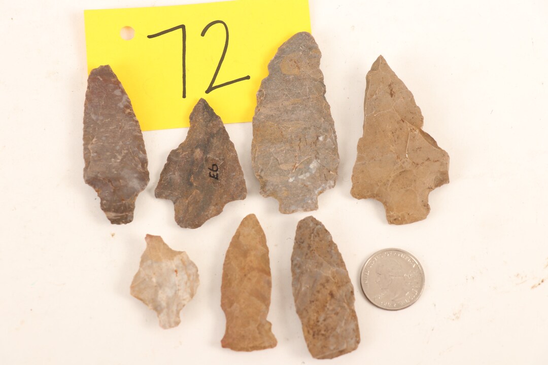 Lot of 7 Authentic Arrowheads Found in Limestone County Alabama - Etsy