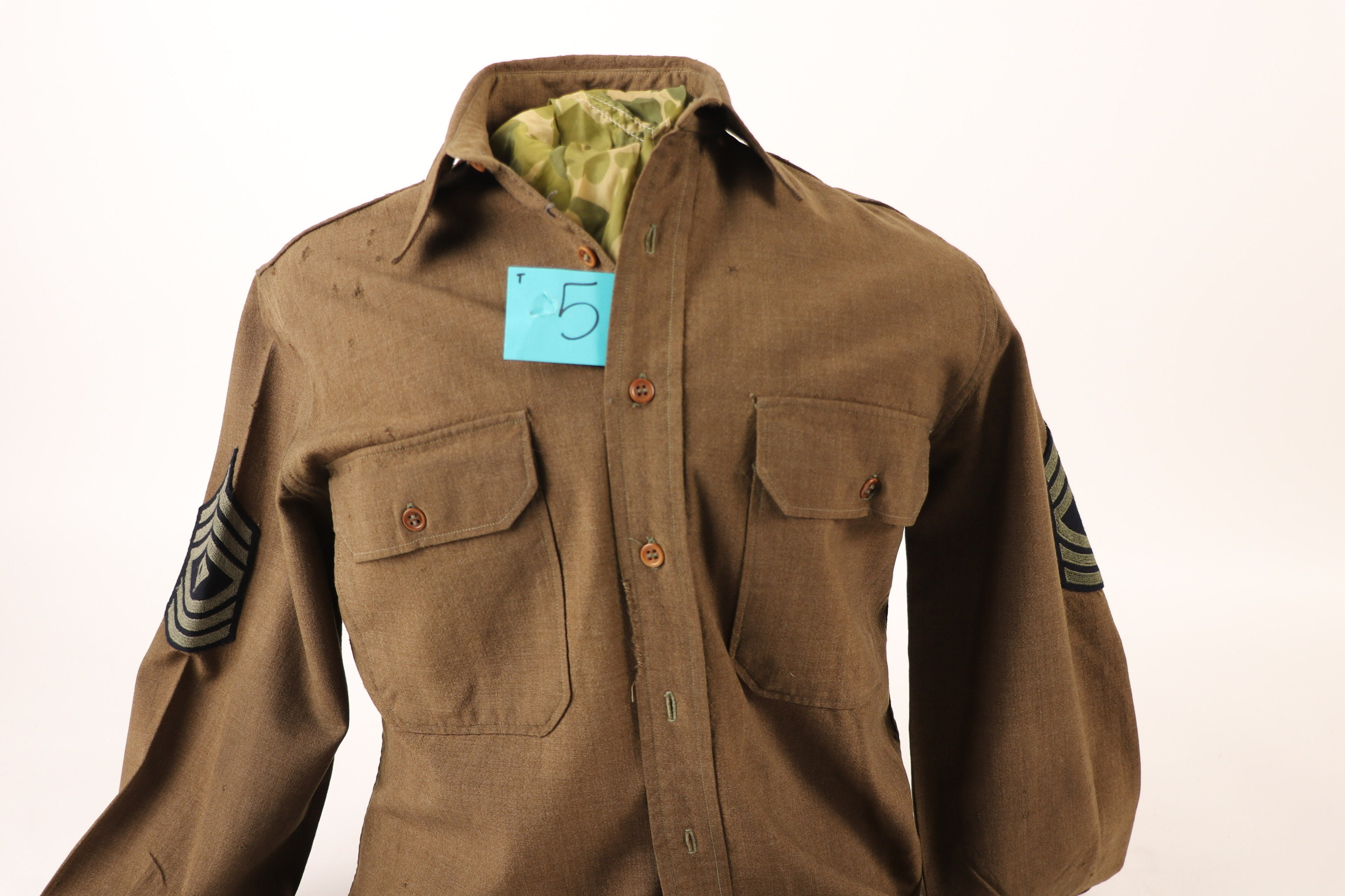 WWII Era Senior Enlisted Mans Fatigue Shirt Army Air Force Unnamed - Etsy