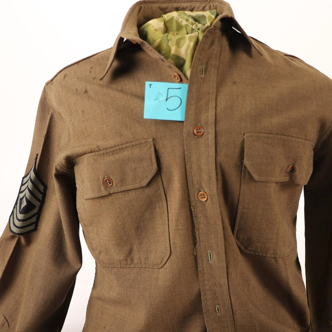 WWII Era Senior Enlisted Mans Fatigue Shirt Army Air Force Un-atributed ...