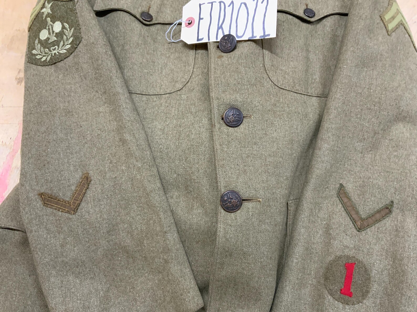 Rare Tailor Made Coastal Artillery Uniform for Master Gunner With Wound ...