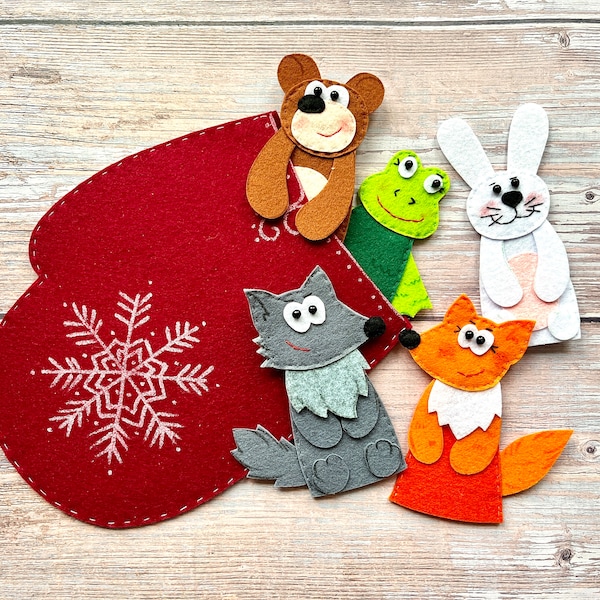 The Mitten Felt Story - Etsy