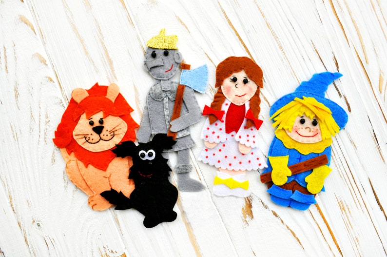 Wizard of Oz Characters. Felt Finger Puppets. Set of 5 Felt Toys ...